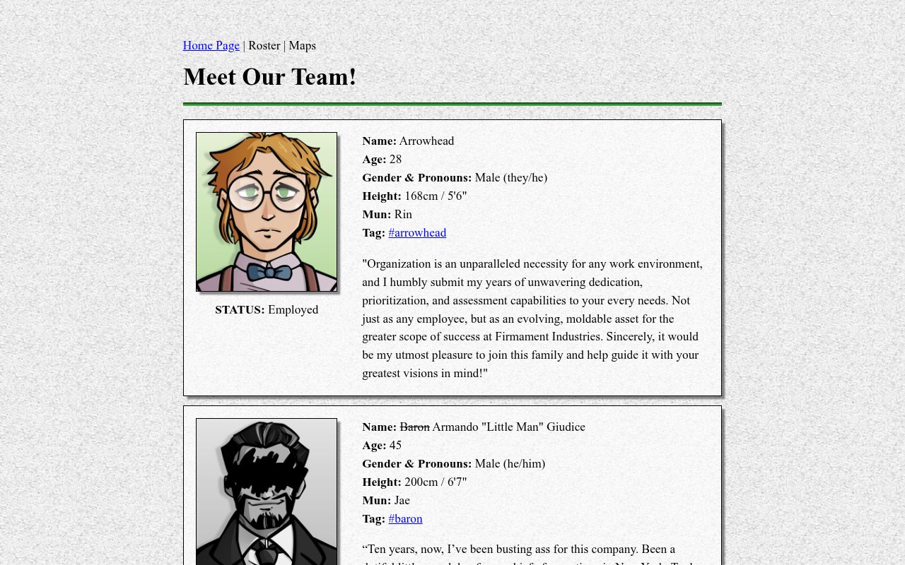 INHUMAN RESOURCES | ROSTER